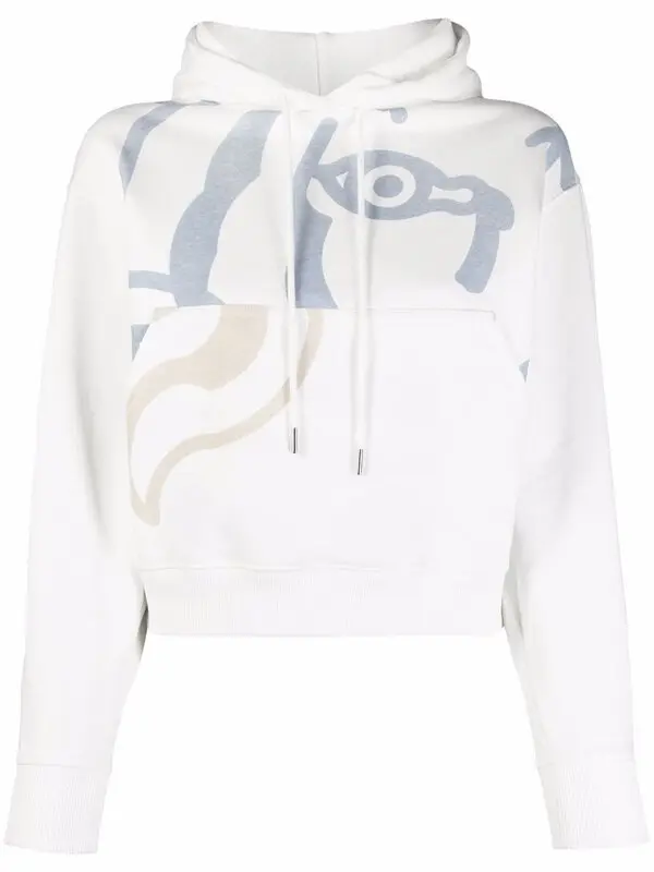 Kenzo Graphic-print Cotton Hoodie - White