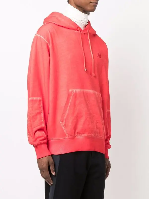 Helmut Lang Embroidered Logo Hoodie - Red