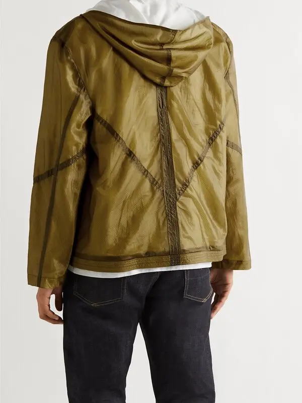 DOUBLE ELEVEN Panelled Nylon-ripstop Hooded Jacket