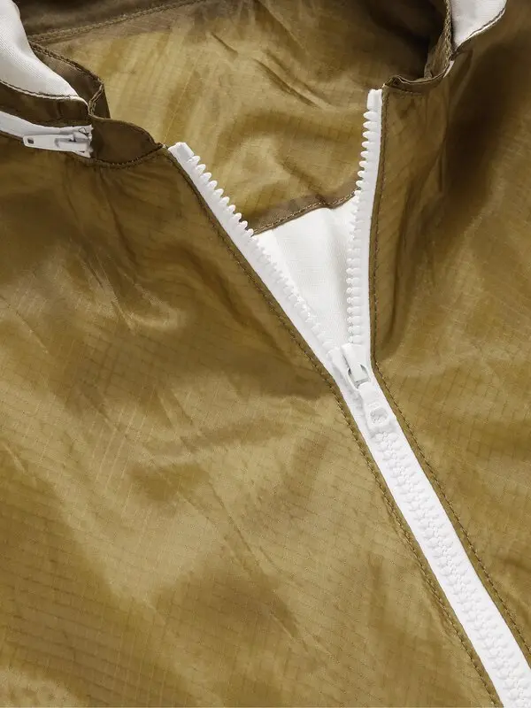DOUBLE ELEVEN Panelled Nylon-ripstop Hooded Jacket