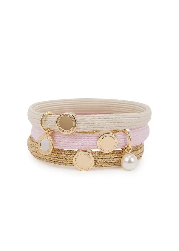 Marc Jacobs The Medallion Abalone Hair Elastics Set Of Three  display picture 1