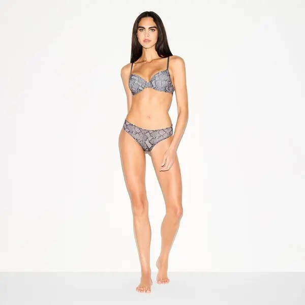 SKIMS Fits Everybody Thong - Shadow Snake Print