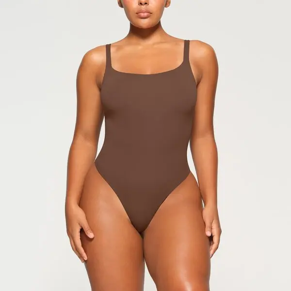 SKIMS Fits Everybody Square Neck Bodysuit - Jasper