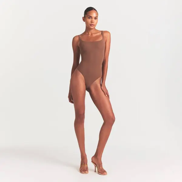 SKIMS Square Neck Bodysuit - Jasper