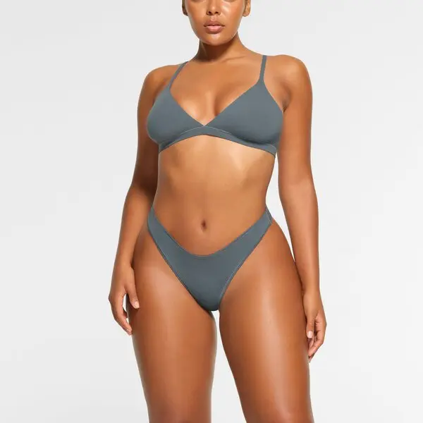 SKIMS Dipped Thong | Green | | Cotton Jersey - Kyanite