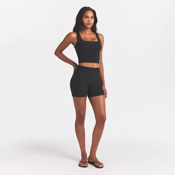 SKIMS Cotton Rib Tank - Soot