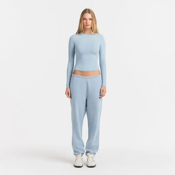 SKIMS Cotton Jersey Long Sleeve T-shirt - Fog