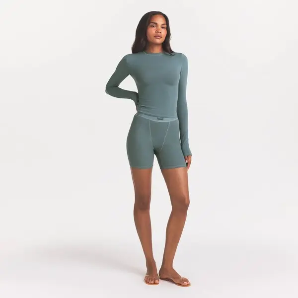 SKIMS Long Sleeve Cotton Jersey T-shirt - Kyanite
