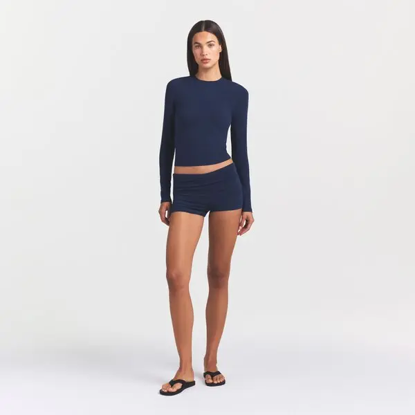 SKIMS Long Sleeve T-shirt - Navy