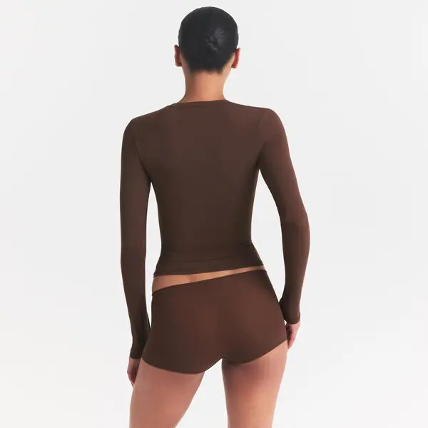 SKIMS Long Sleeve T-shirt - Cocoa