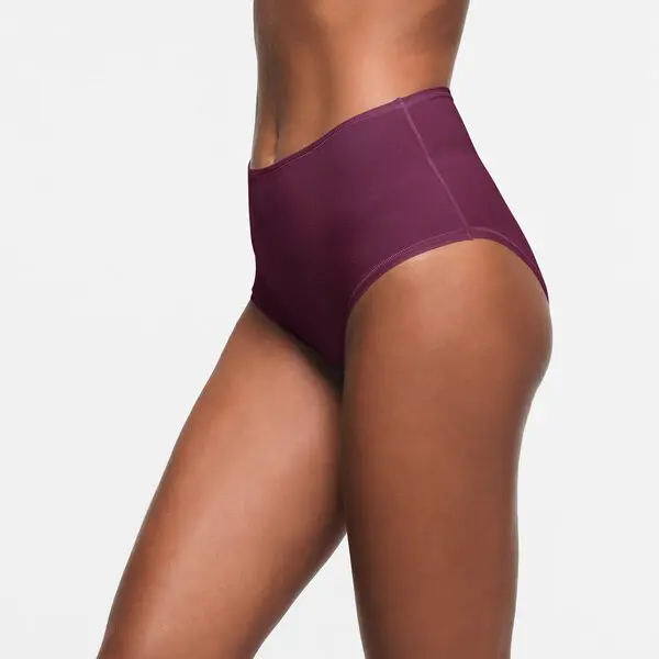 SKIMS Cotton Jersey Full Brief - Deep Berry