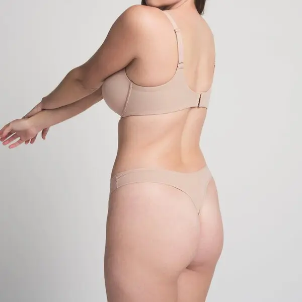 SKIMS Dipped Front Thong | Medium Neutral | | Fits Everybody - Mica