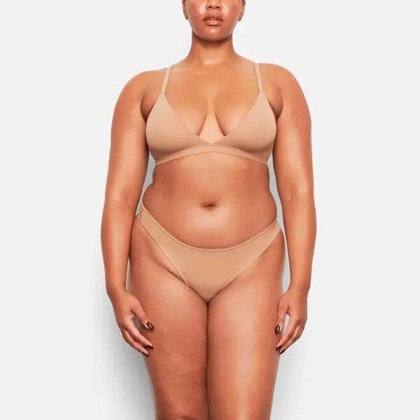 SKIMS Fits Everybody Dipped Front Thong - Sienna