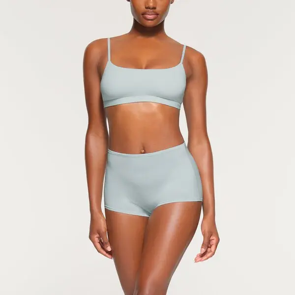 SKIMS Cotton Jersey Scoop Bralette - Frost