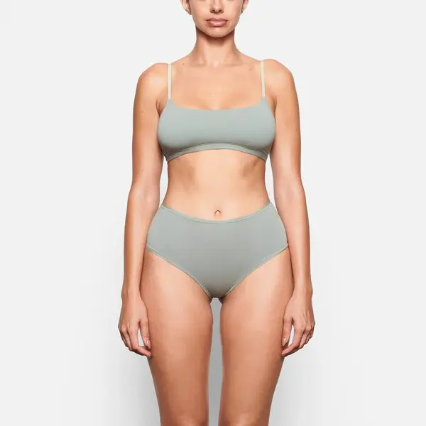 SKIMS Cotton Jersey Scoop Bralette - Mineral