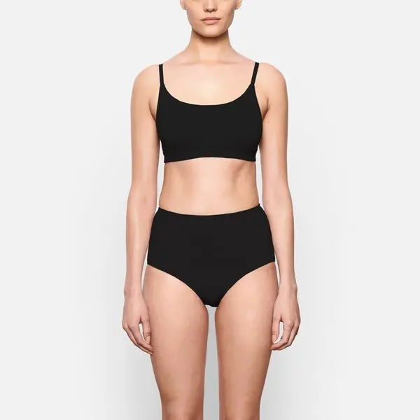 SKIMS Scoop Bralette | | | Cotton Jersey - Soot