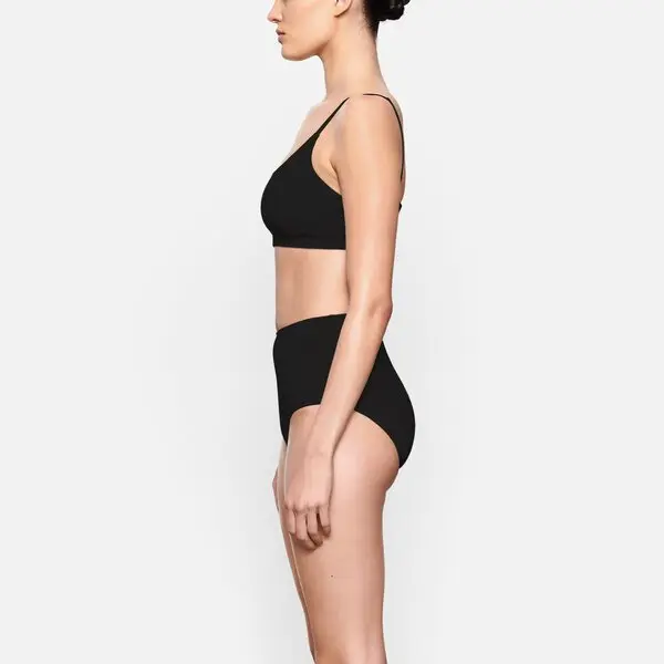 SKIMS Scoop Bralette | | | Cotton Jersey - Soot