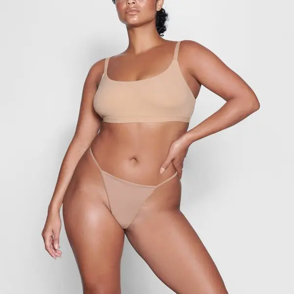 SKIMS T String Thong | Medium Neutral | | Fits Everybody - Ochre