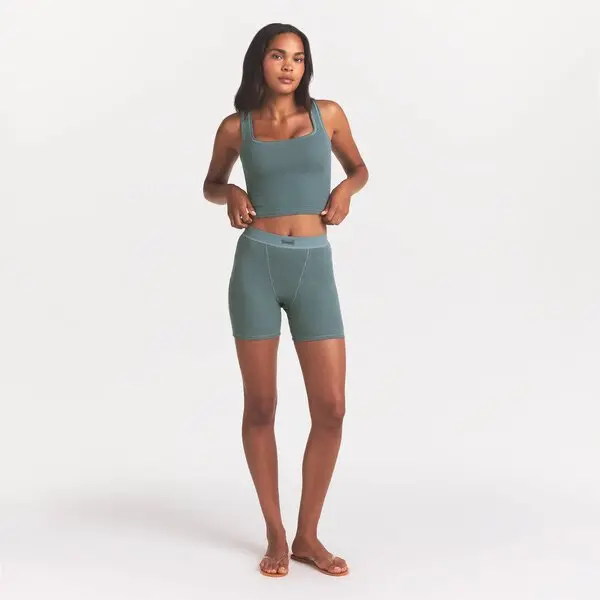 SKIMS Cotton Rib Boxer - Kyanite