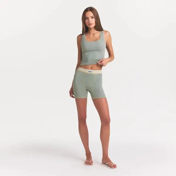 SKIMS Cotton Rib Boxer - Mineral