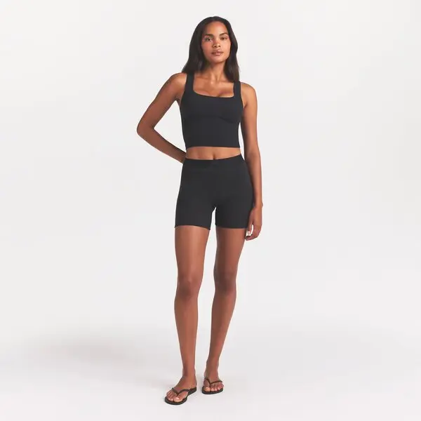SKIMS Cotton Rib Boxer - Soot