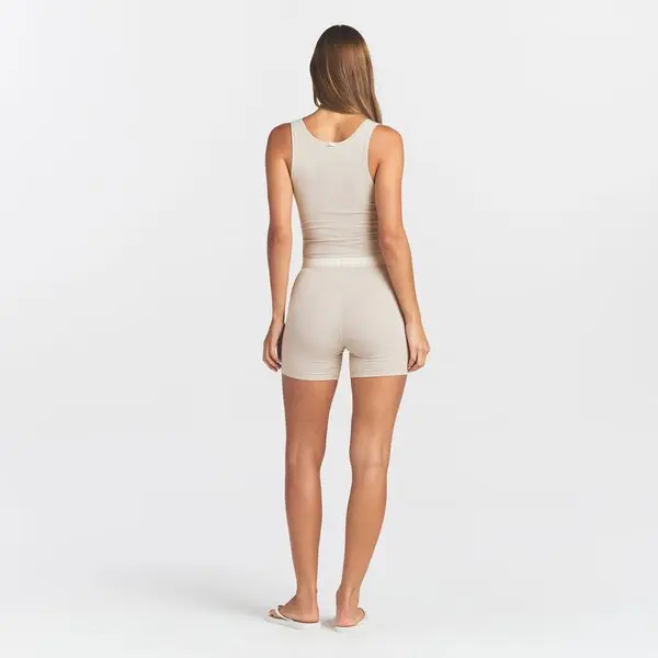 SKIMS Cotton Rib Boxer - Stone