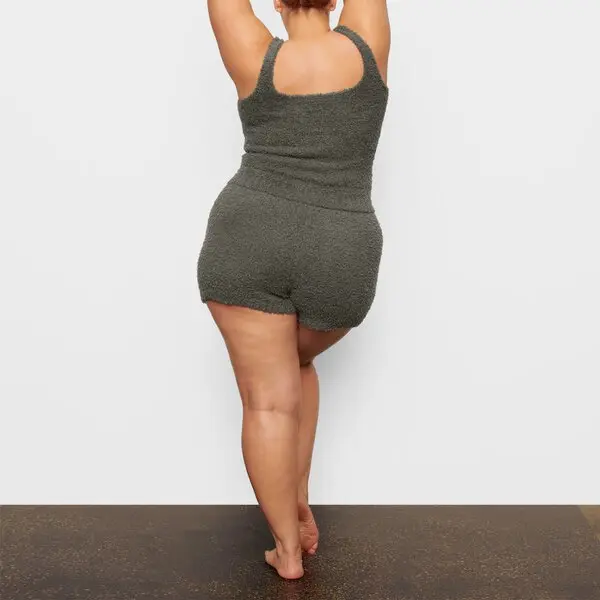 Skims Cozy Knit Tank - Green | Editorialist