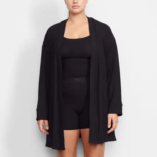 SKIMS Soft Lounge Robe - Onyx