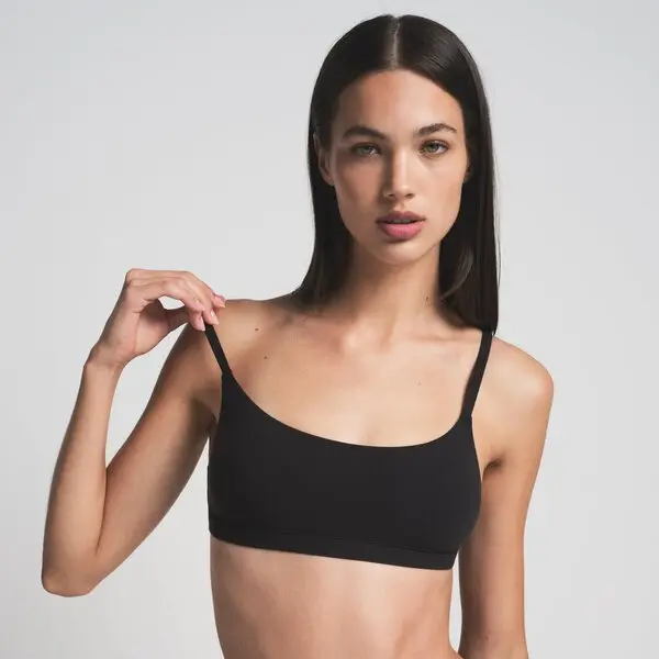 SKIMS Fits Everybody Scoop Bralette - Onyx
