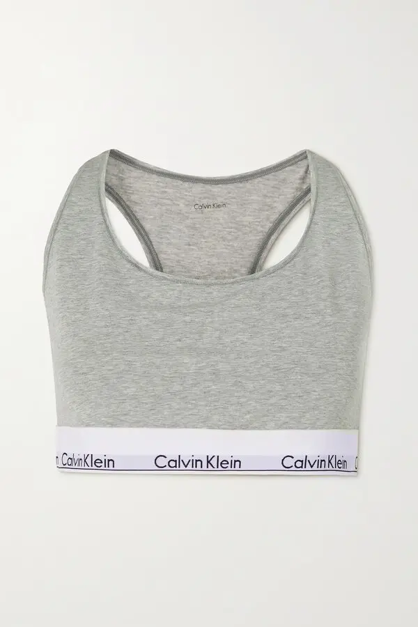 CK ONE Dd+ Modern Cotton Stretch Cotton And Modal-blend Bralette