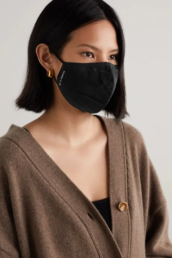 Net-a-porter Printed Recycled Silk-crepe Face Mask