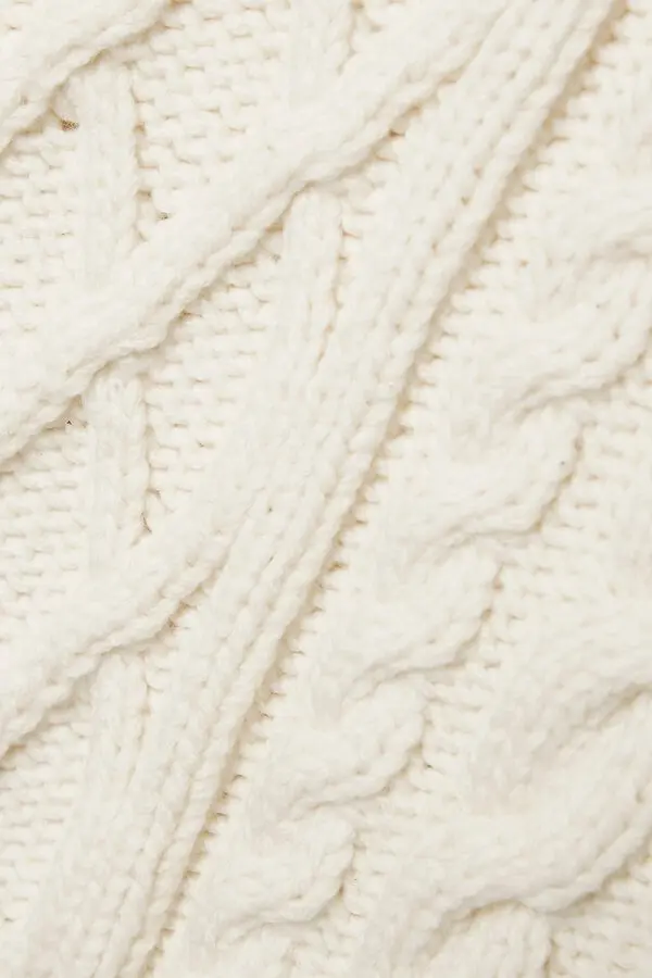 Stella McCartney Net Sustain Oversized Cable-knit Organic Cotton-blend Sweater
