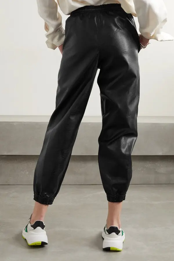Stella McCartney Kira Vegetarian Leather Track Pants