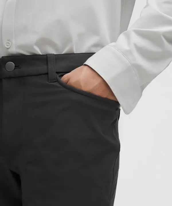 Lululemon Abc Slim-fit 5-pocket Pants With 32l Inseam - Obsidian