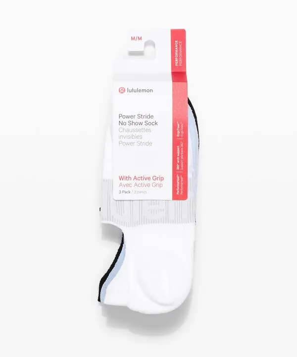 Lululemon Power Stride No-show Socks With Active Grip