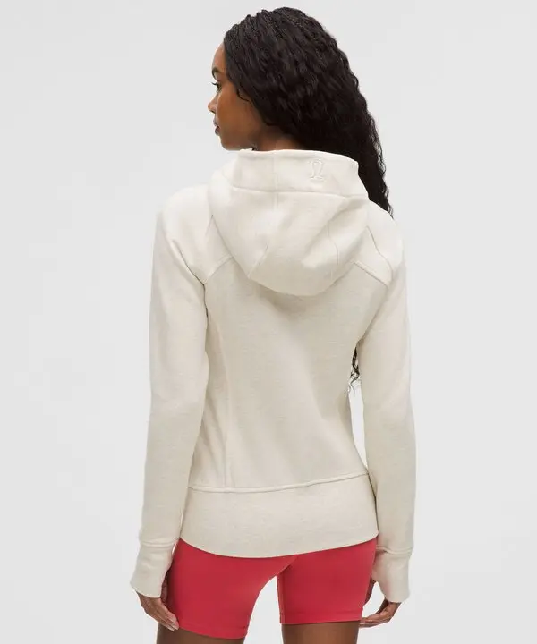 Lululemon Scuba Full-zip Hoodie - Heathered Light Ivory/gold