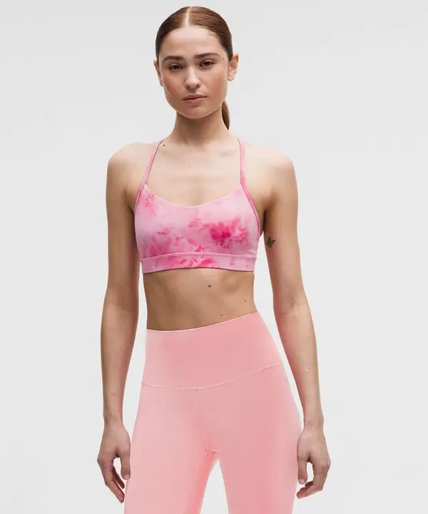 Lululemon Flow Y Bra Nulu - Smoothie Wash Strawberry Multi