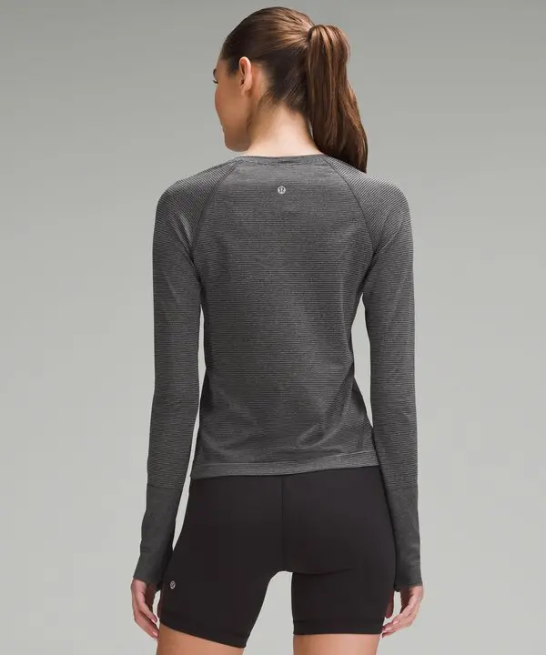 Lululemon Swiftly Tech Long-sleeve Shirt 2.0 - Spandex Stripe Black/white