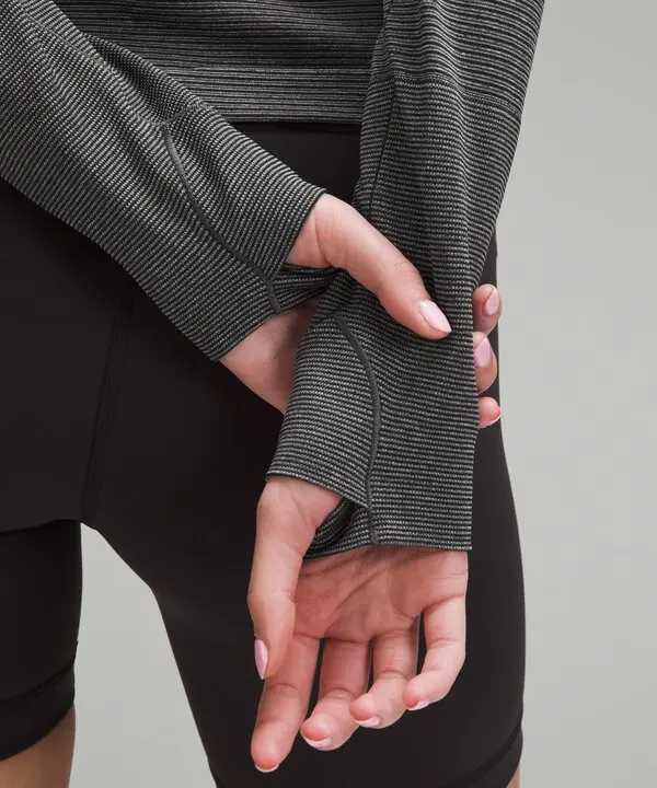 Lululemon Swiftly Tech Long-sleeve Shirt 2.0 - Spandex Stripe Black/white