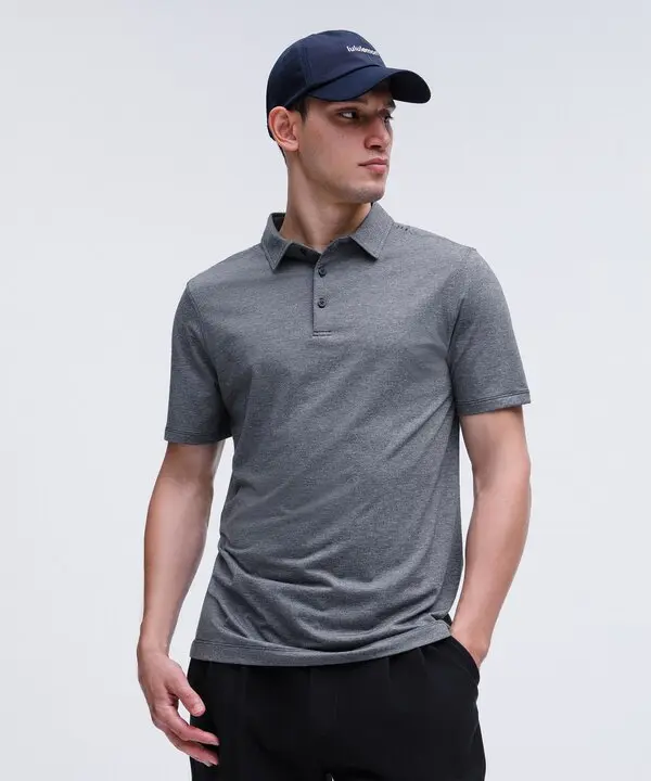 Lululemon Evolution Short-sleeve Polo Shirt - Heathered Black