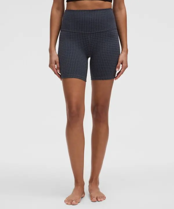 Lululemon Align™ High-rise Short 6 - Micro Houndstooth Blue Multi