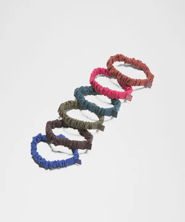 Lululemon Skinny Scrunchies - Larkspur/rockwood/indochine Blue/olive Brown/sequoia/berry Rumble
