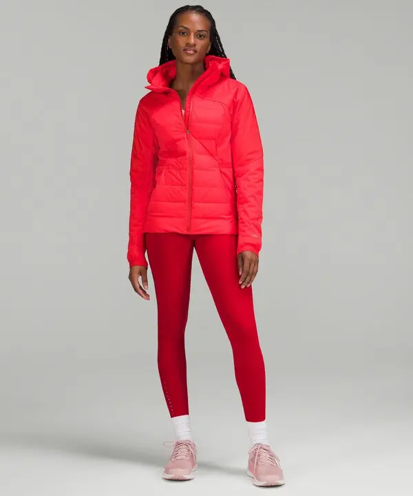 Lululemon Down For It All Jacket Carnation Red Editorialist