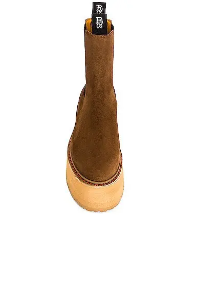R13 Double Stack Chelsea Boot In Brown