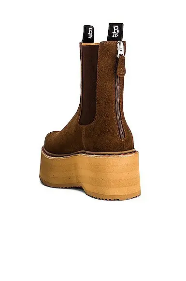 R13 Double Stack Chelsea Boot In Brown