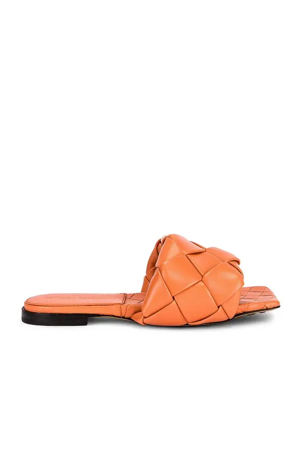 Bottega Veneta Lido Slip-on Sandals - Papaya