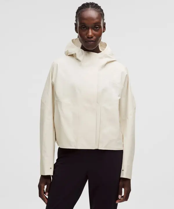 Lululemon Rain Chaser Cropped Jacket - Light Ivory