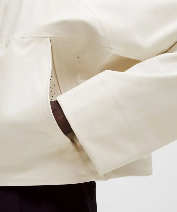 Lululemon Rain Chaser Cropped Jacket - Light Ivory