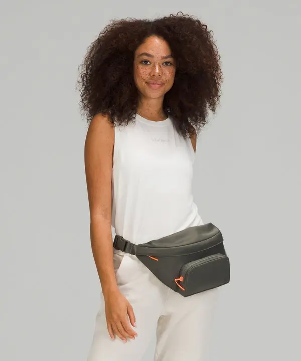 Lululemon The Rest Is Written Belt Bag - Grey Sage/highlight Orange