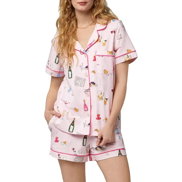 BEDHEAD PAJAMAS Print Short Pajamas - Lets Do Brunch